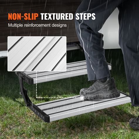 Vevor Rv Steps 2 Step Electric Retractable Rv Stairs Dc 12v Auto