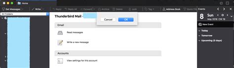 I M Stuck With Pop Up On Thunderbird That Doesn T Go Away Any Idea On How To Fix It Clicking
