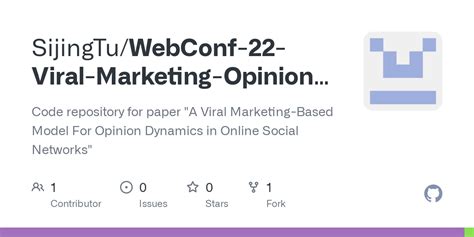 Github Sijingtuwebconf 22 Viral Marketing Opinion Dynamics Code Repository For Paper A