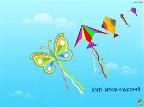 Kite Happy Makar Sankranti Wallpaper Urban Art Wallpaper