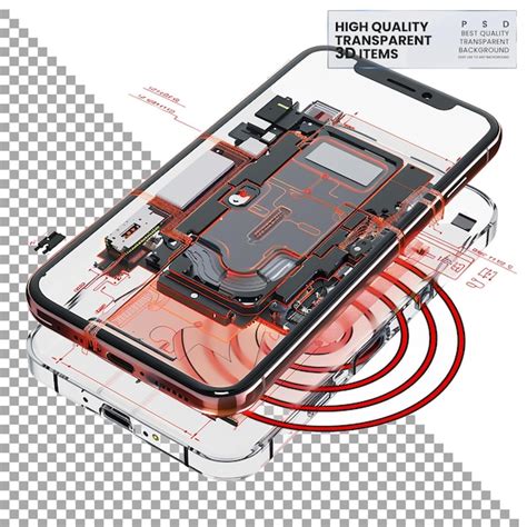 Premium Psd Exploded Diagram Showing Internal Components On