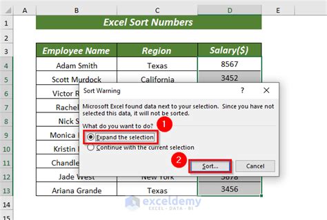 How To Sort Numbers In Excel 8 Quick Ways Exceldemy