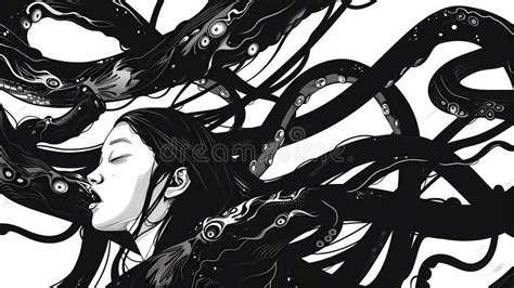 Surreal Monochrome Artwork Stock Illustration Illustration Of Black