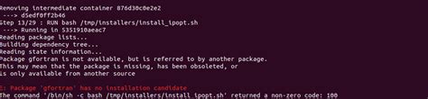Error In Running Installipoptsh While Building Dev Container · Issue
