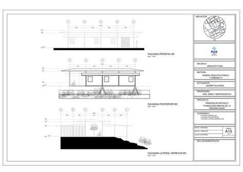 Proyecto Asilo Planos Jaidem Talavera Fachadas B4 4 4 4 4 16 N