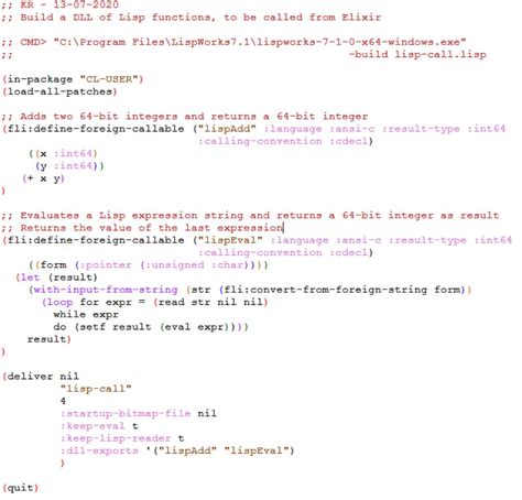 Calling Lisp Functions From Elixir Rangarajan Krishnamoorthy On