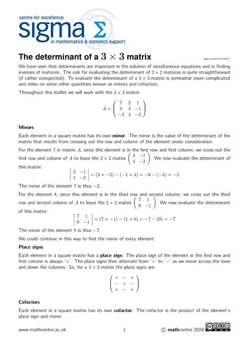 finding determinant of 3 3 matrix engineering mathematics the