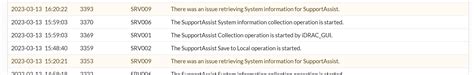 Collecting Supportassist Logs From Idrac Gui May Result In Errors Or