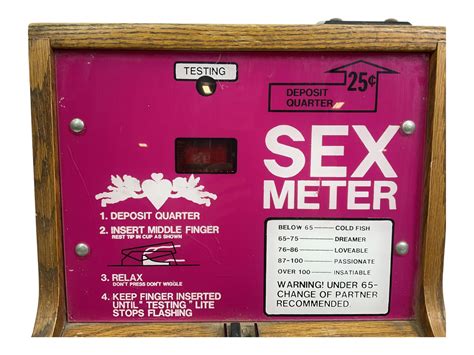 Lot Vintage “sex Meter Arcade 25cent Coin Game