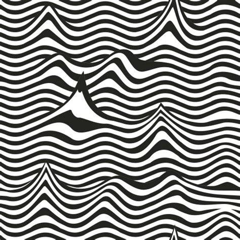 Wave Lines Pattern Thin Black Wavy Isolated Vector Image