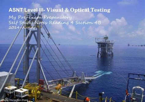 ASNT Level III Visual Optical Testing