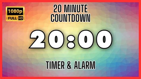 20 Minute Timer Countdown 1080p HD Online Timer To Improve Your Focus