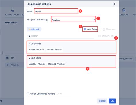 adding an assignment column finebi help document