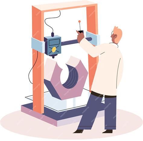 Premium Vector Manufacturing Process Industry Scientist Robot