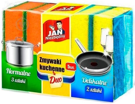 ᐉ Губка для посуду Jan Niezbedny для посуду універсальна Duo 5 шт • Краща ціна в Києві Україні