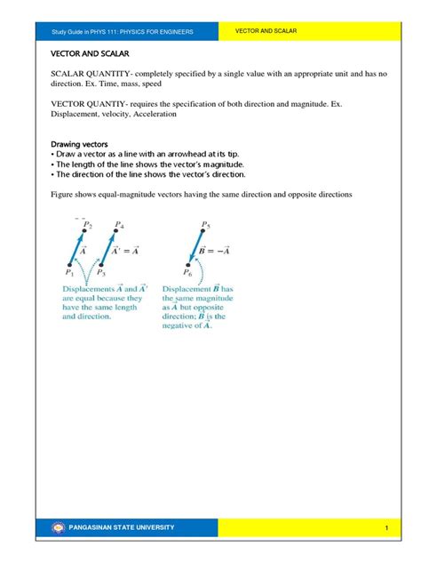 topic 2 vector and scalar pdf euclidean vector motion physics