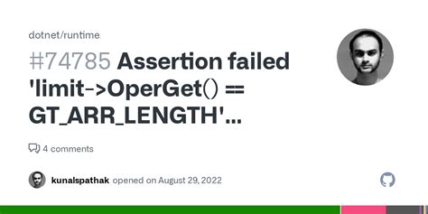 assertion failed limit operget gt arr length during optimize