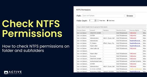 List Ntfs Permissions On All Folders Active Directory Pro