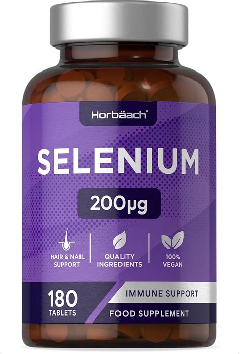 Selenium 200mcg Supplement Yeast Free 180 High Strength Tablets