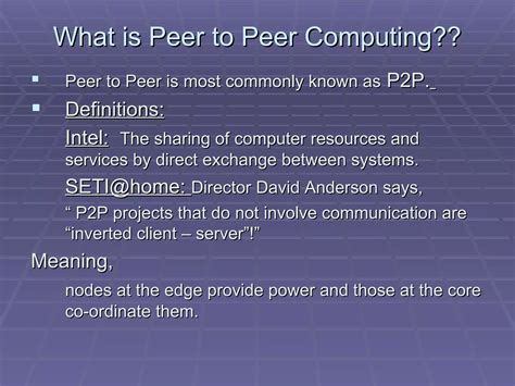 introduction to peer to peer networks ppt