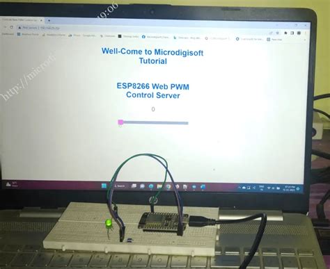 Esp8266 Nodemcu Webserver Control Led Brightness Pwm