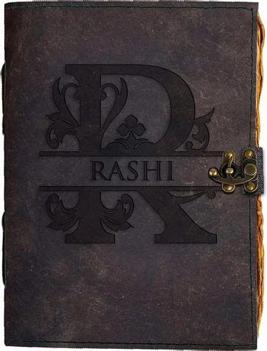 Single Line Dark Brown Base Color Handcrafted Printed Paper Notebook