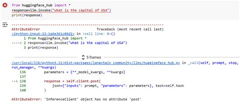 Getting Error Attributeerror Inferenceclient Object Has No