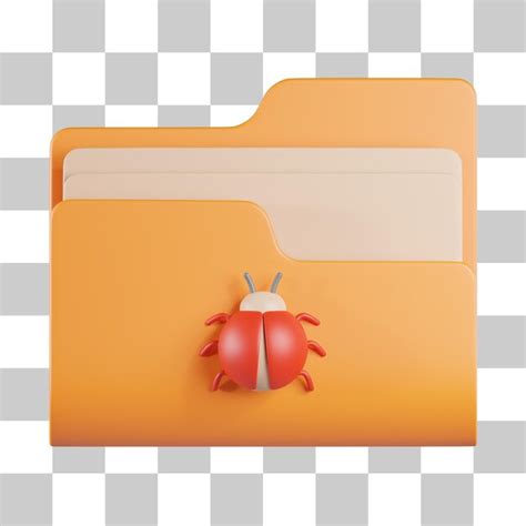 Premium Psd Bug File Folder 3d Icon