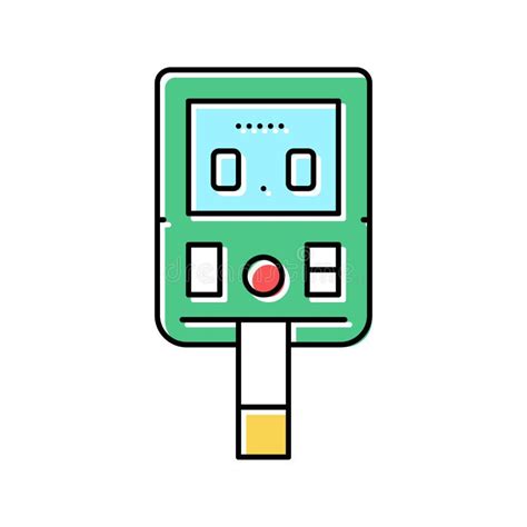 Glucose Monitoring Gadget Color Icon Vector Illustration Stock Vector Illustration Of