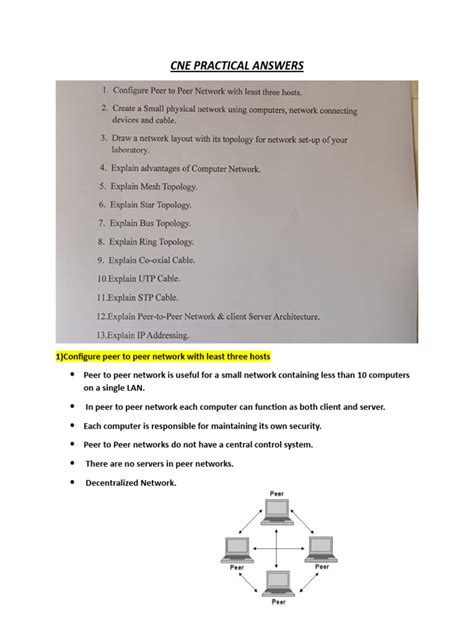 Cne Practical Answers Pdf Network Topology Computer Network