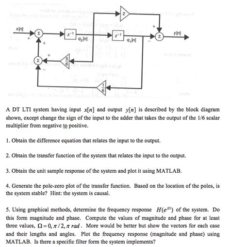 solved a dt lti system having input x[x] and output y[n]