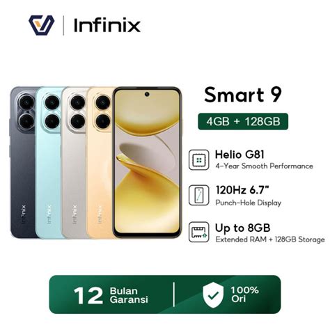 Official Infinix Smart 9 4 128gb Infinix Smart 10 4 64gb 4 128gb Disply 6 67 Inches 5000mah