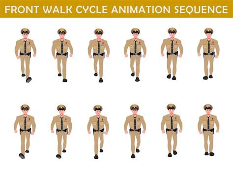 Walk Cycle Animation Front