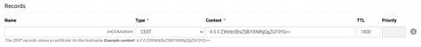 Adding A Cert Record To A Dns Templatedns Zone Realtime Register