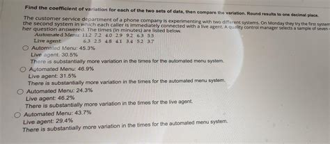 [solved] Find The Coefficient Of Varia