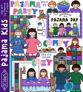 Pajama Day Clip Art Tpt