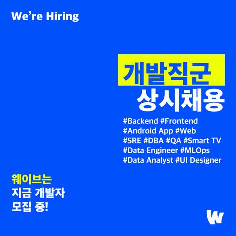 Linkedin Wavve 콘텐츠웨이브 페이지 개발자채용 Backend Frontend 백엔드 프론트엔드 경력채용 경력직채용 채용공고 웨이브 Wavve