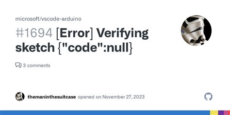 Error Verifying Sketch Code Null Issue Microsoft Vscode Arduino GitHub