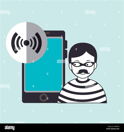 Smartphone Security Protection Hacker Stock Vector Image And Art Alamy