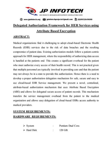 Delegated Authorization Framework For Her Services Using Attribute