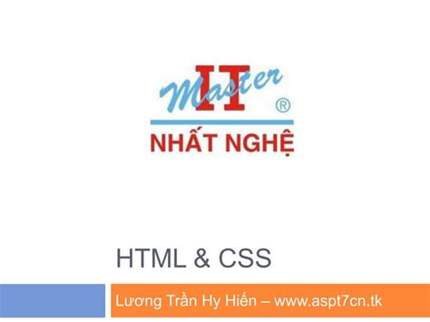 Giáo Trình Html Css Nhất Nghệ Lập Trình Web Pdf
