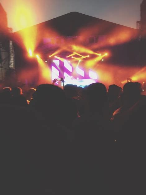 Premium Photo Firework Display At Night