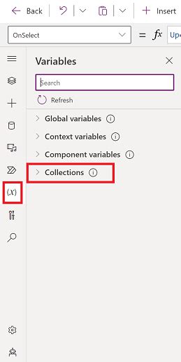 캔버스 앱에서 컬렉션 생성 및 업데이트 power apps microsoft learn