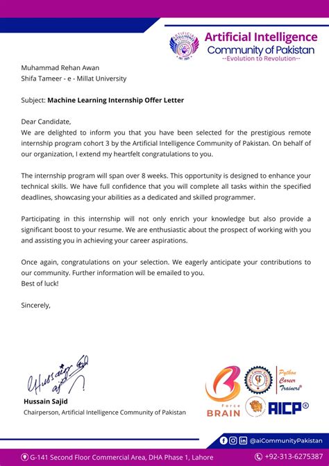 Muhammad Rehan Awan On Linkedin Aiinternship Programmingskills