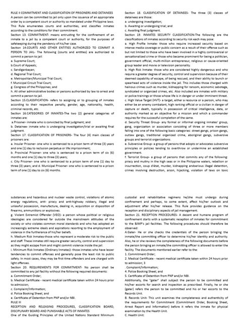 Commitment And Classification Of Prisoners And Detainees Pdf