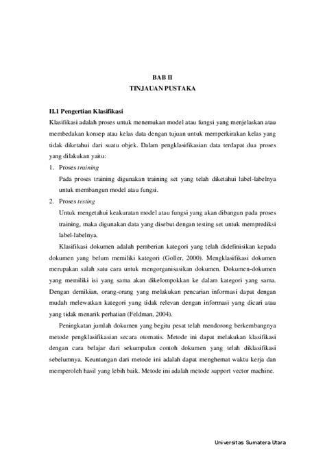Pdf Bab Ii Tinjauan Pustaka Ii1 Pengertian Klasifikasi