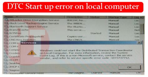 Windows Could Not Start The Distributed Transaction Coordinator On