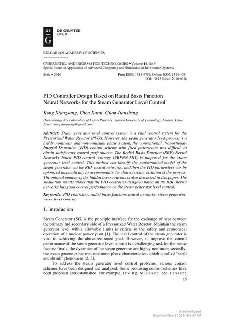 pdf pid controller design based on radial basis function neural