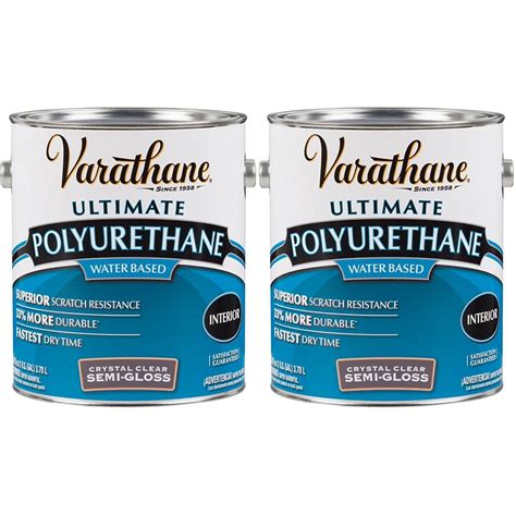 2 Pack Of 1 Gal Rust Oleum Brands 200131 Crystal Clear Varathane Diamond Water Based Interior