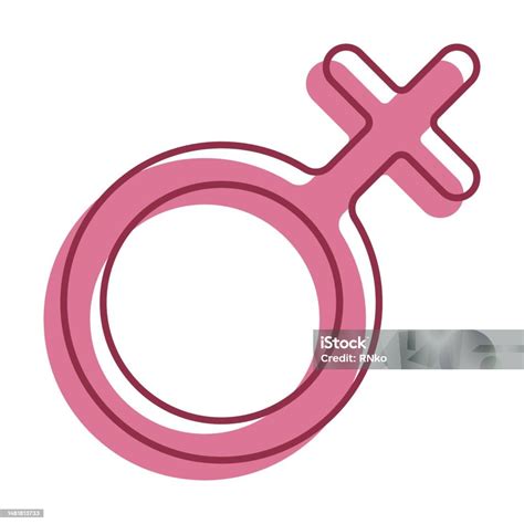 선형 분홍색 아이콘입니다 여성 성별 기호입니다 성별 기호 전통적인 가족 관계 아이콘입니다 흰색 배경에 격리된 간단한 색상 벡터